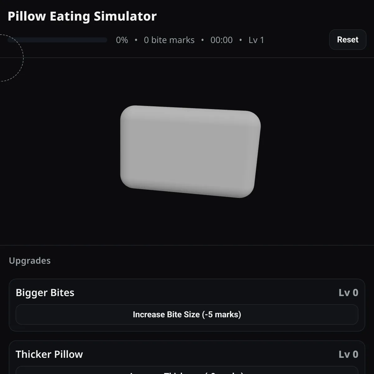 Pillow Eating Simulator