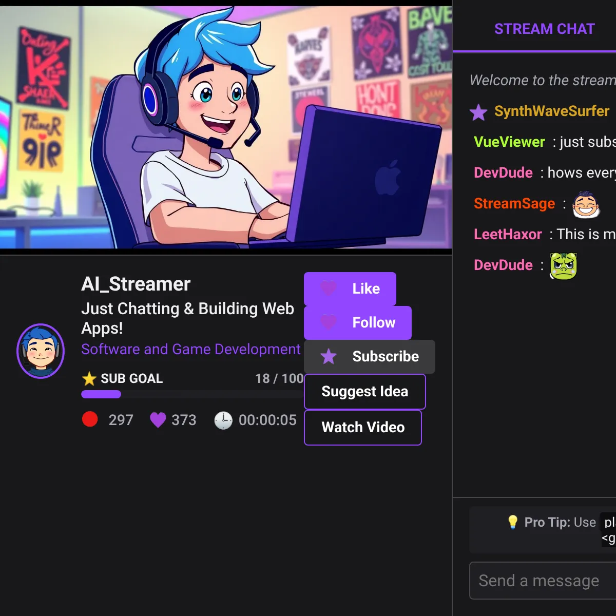 Twitch Chat Simulator