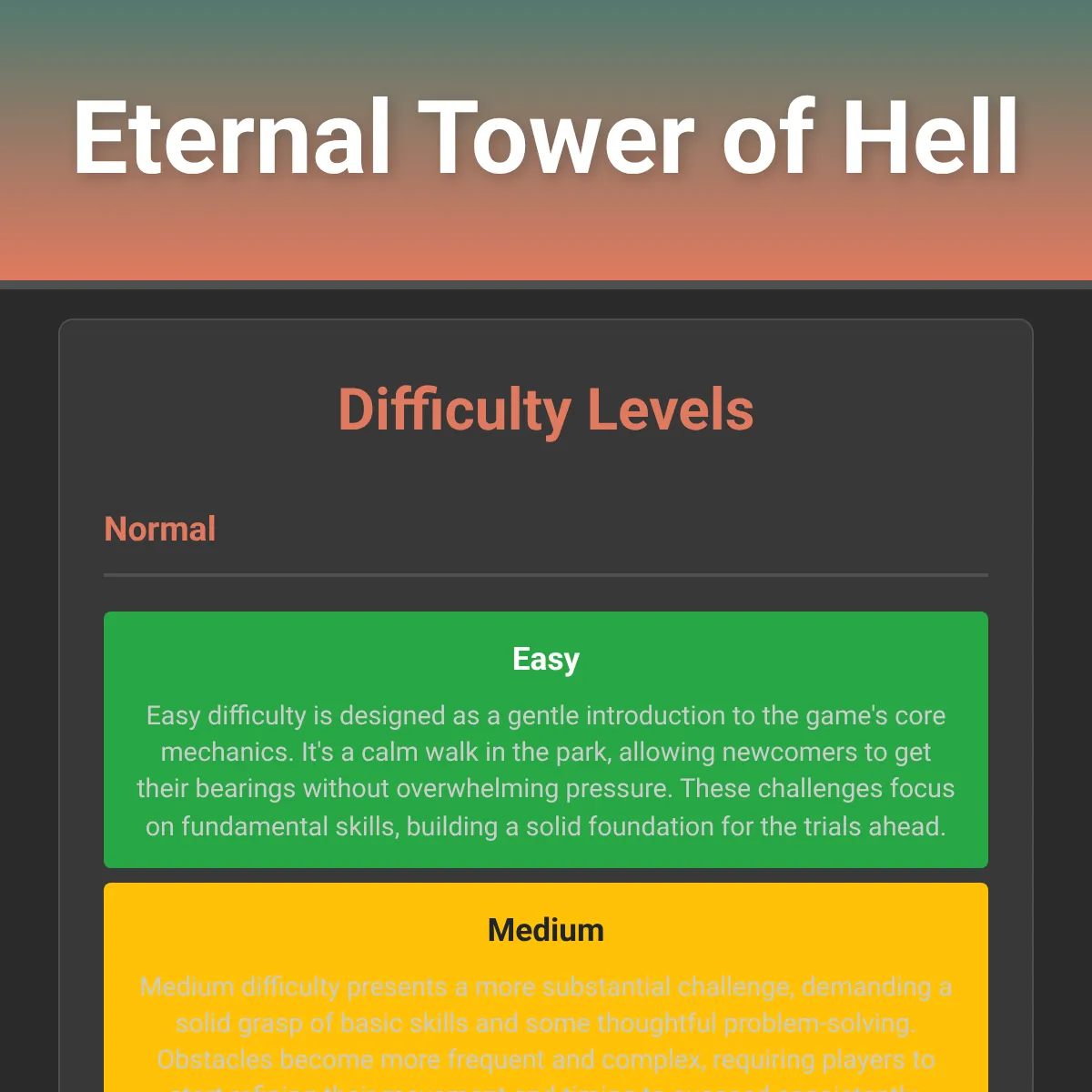 Eternal Tower of Hell