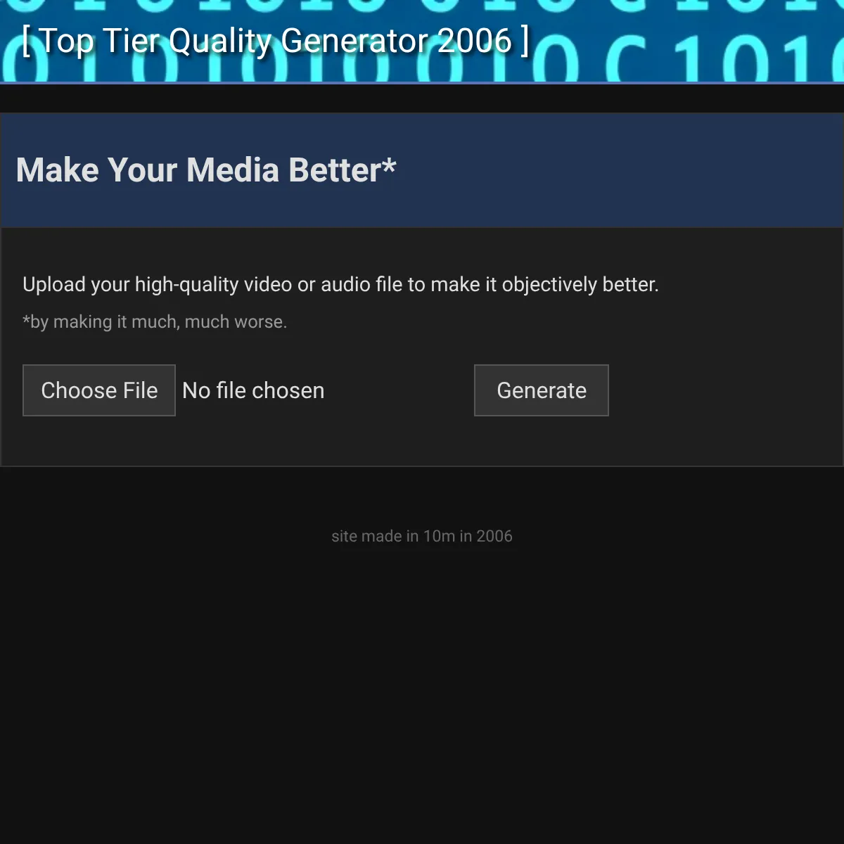 Top Tier Quality Generator 2006