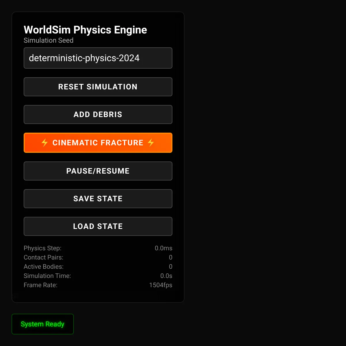 WorldSim - Advanced Physics Engine