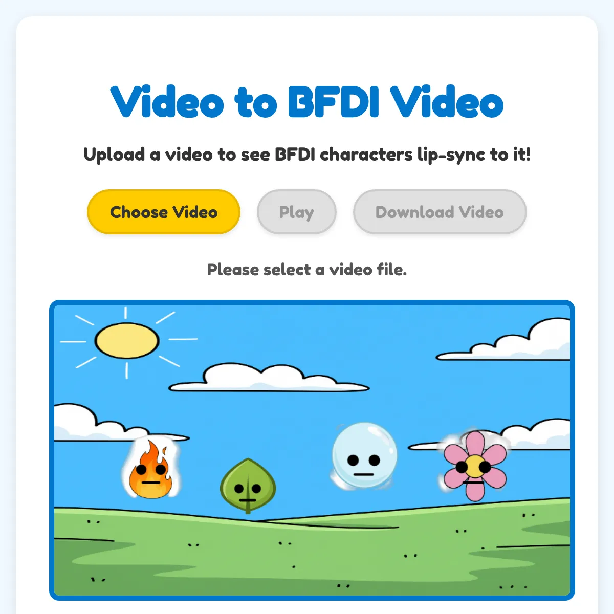 Video to BFDI Video