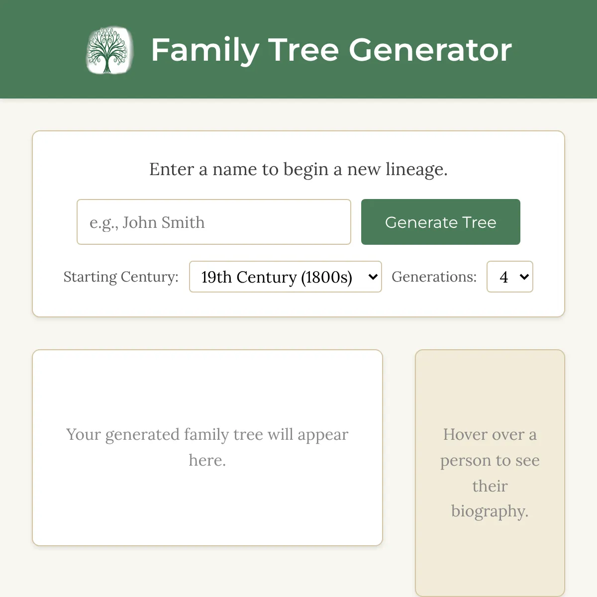 Family Tree Generator