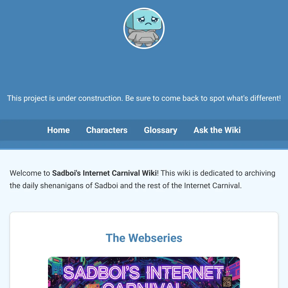 Sadboi's Internet Carnival Wiki - Main