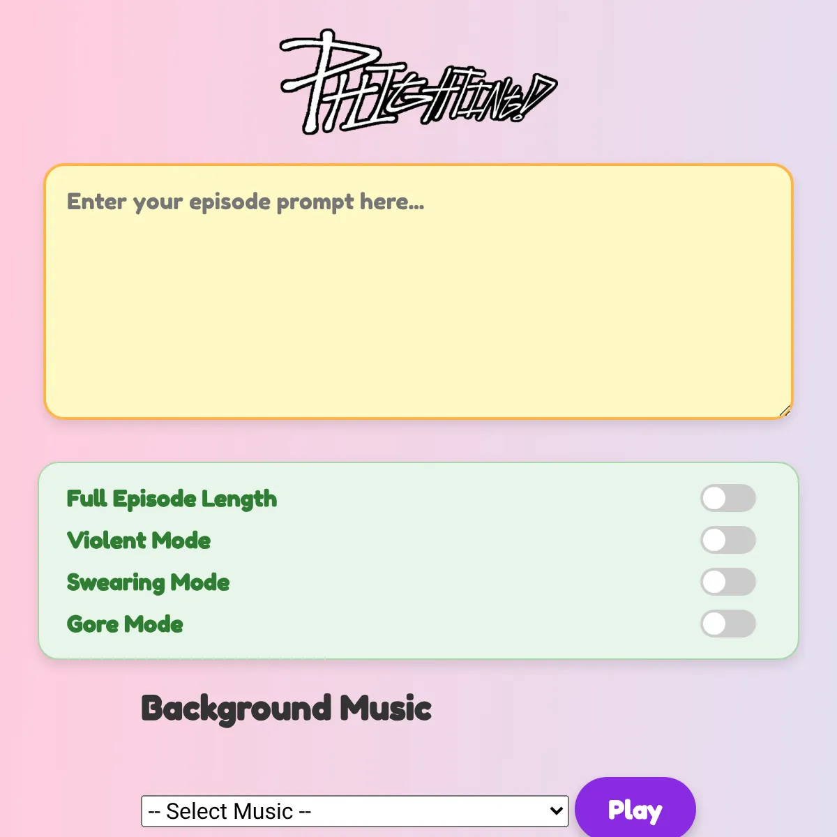 Phighting Episode Generator WIP