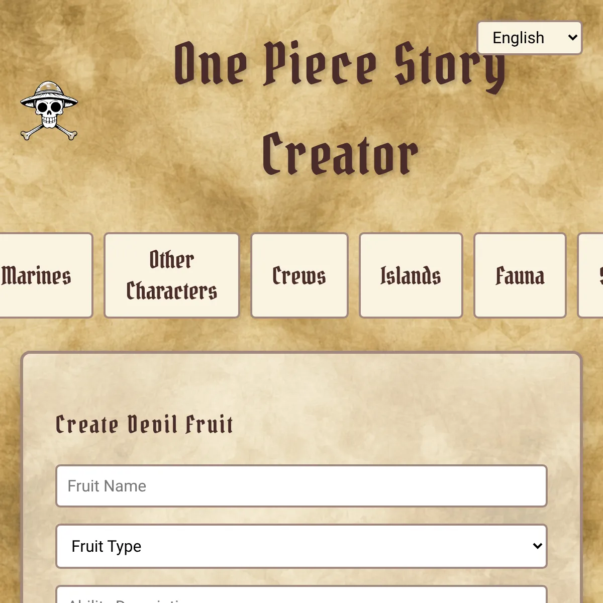 One Piece Story Creator