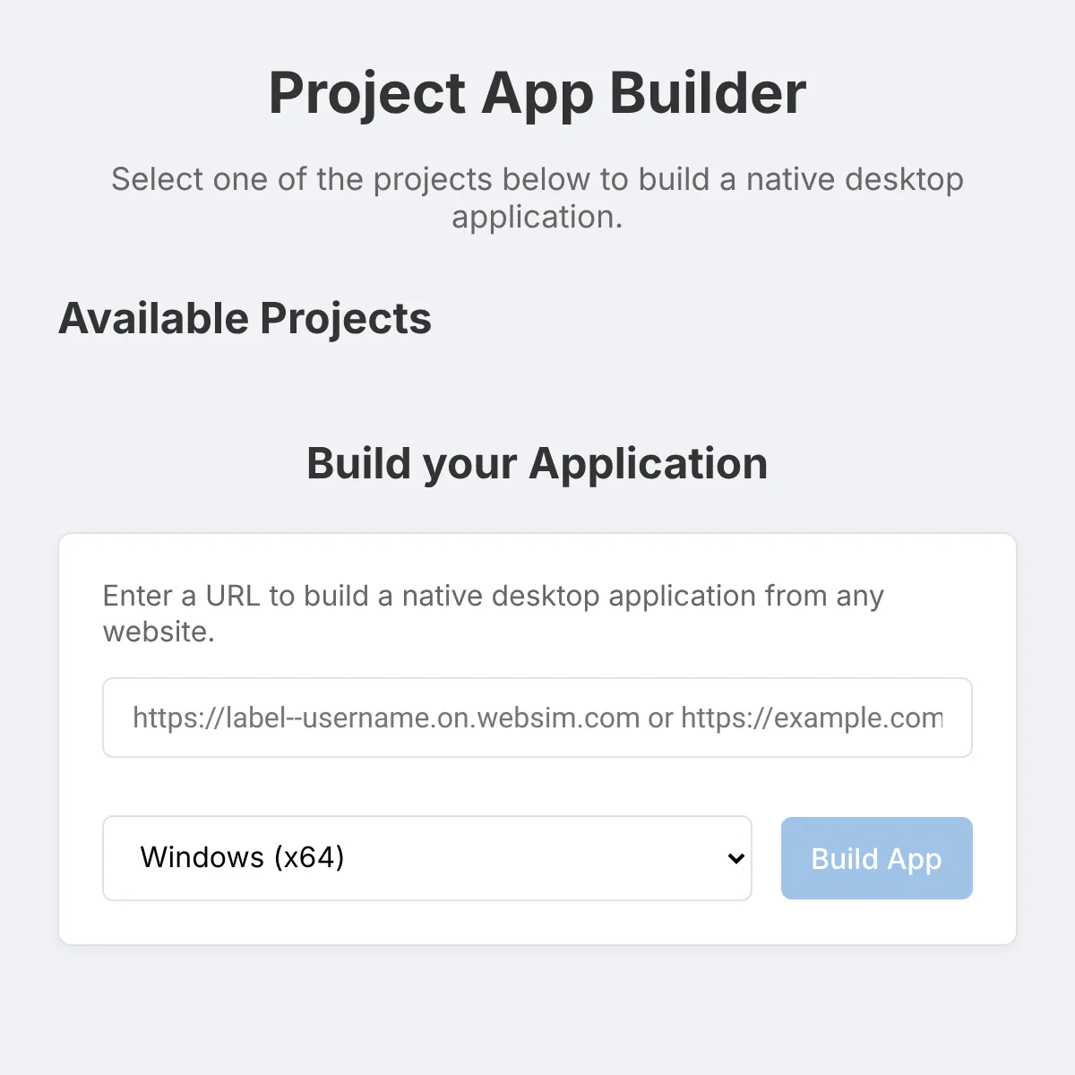 Project App Builder
