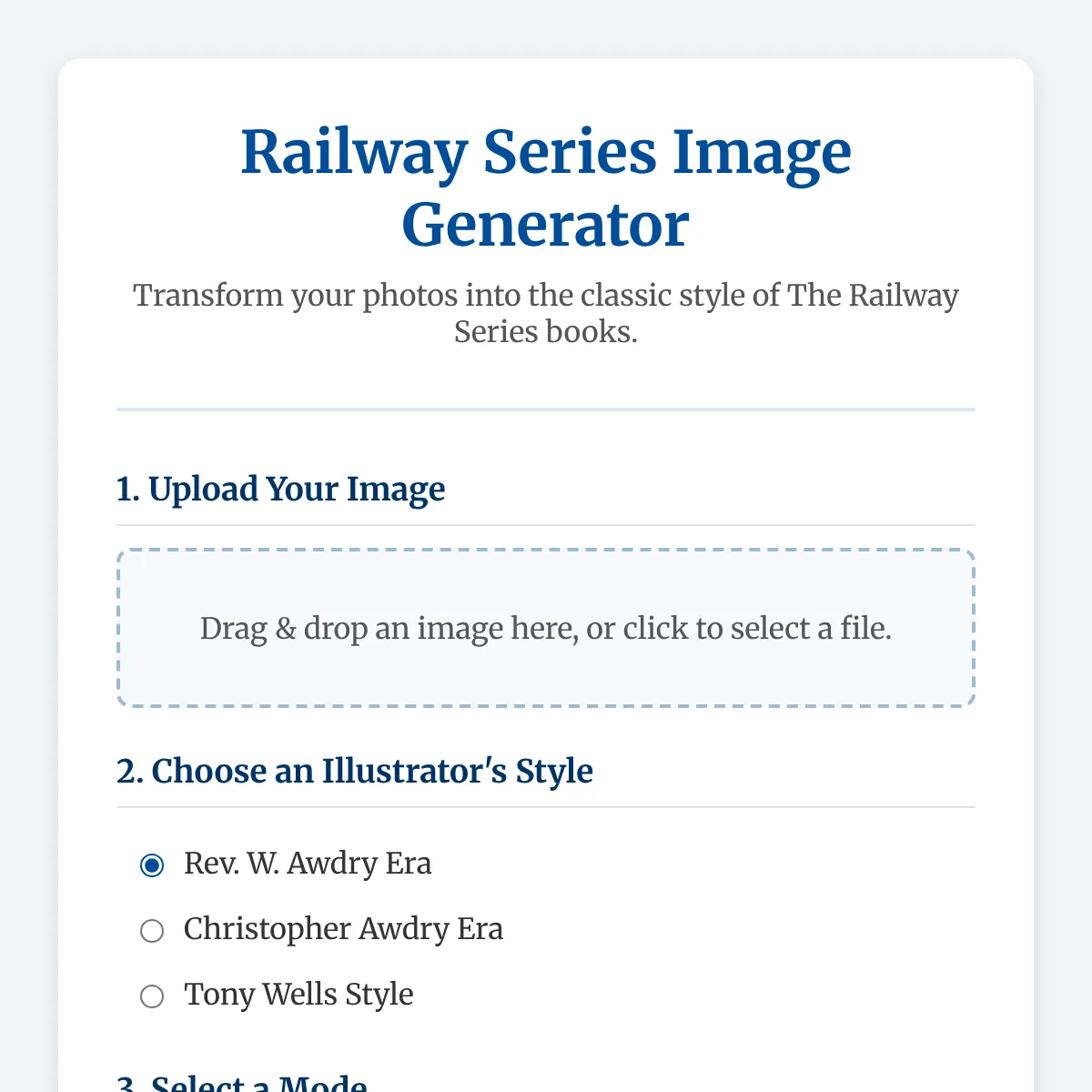 Railway Series Style Image Generator
