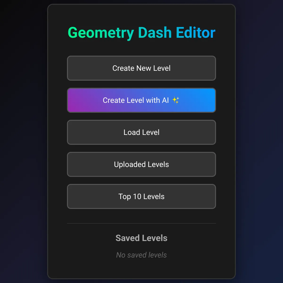Geometry Dash Editor