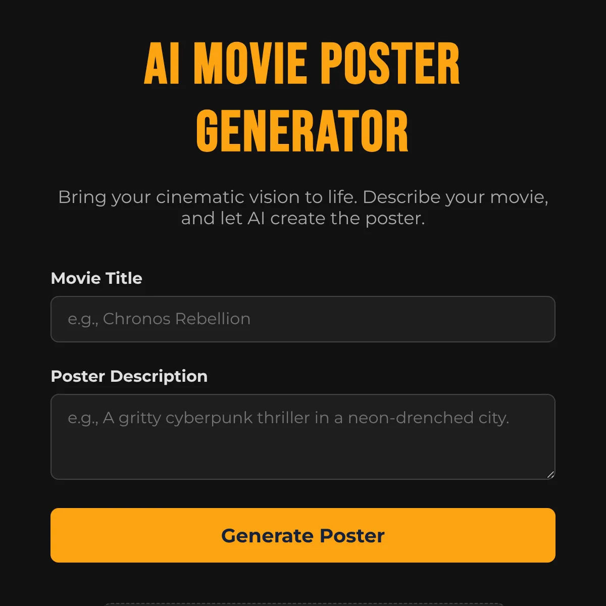 AI Movie Poster Generator
