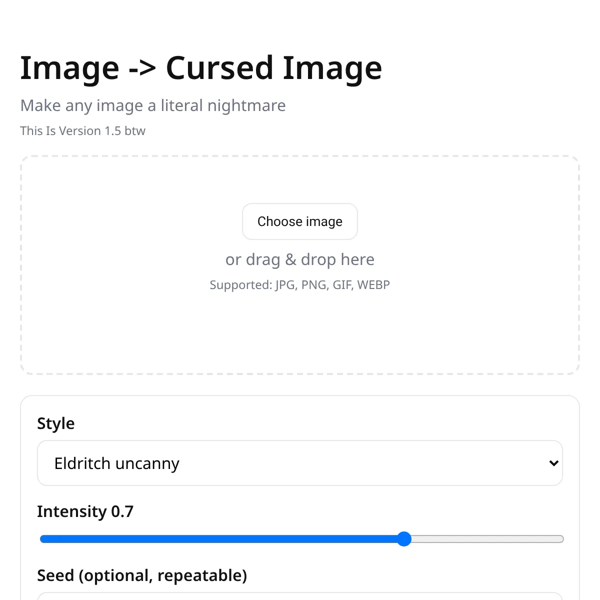 Image -> Cursed Image *Version 1.5*