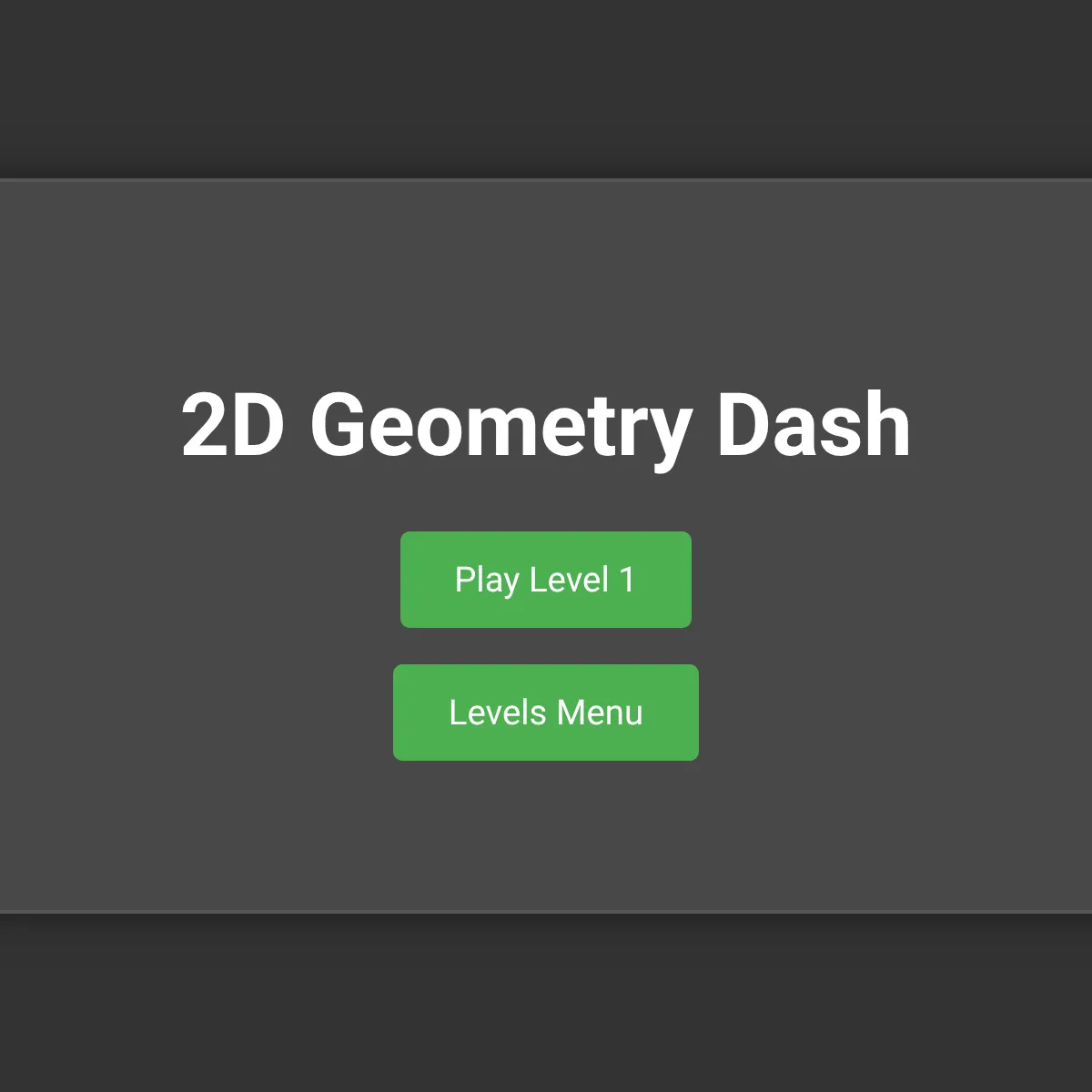 2D Geometry Dash