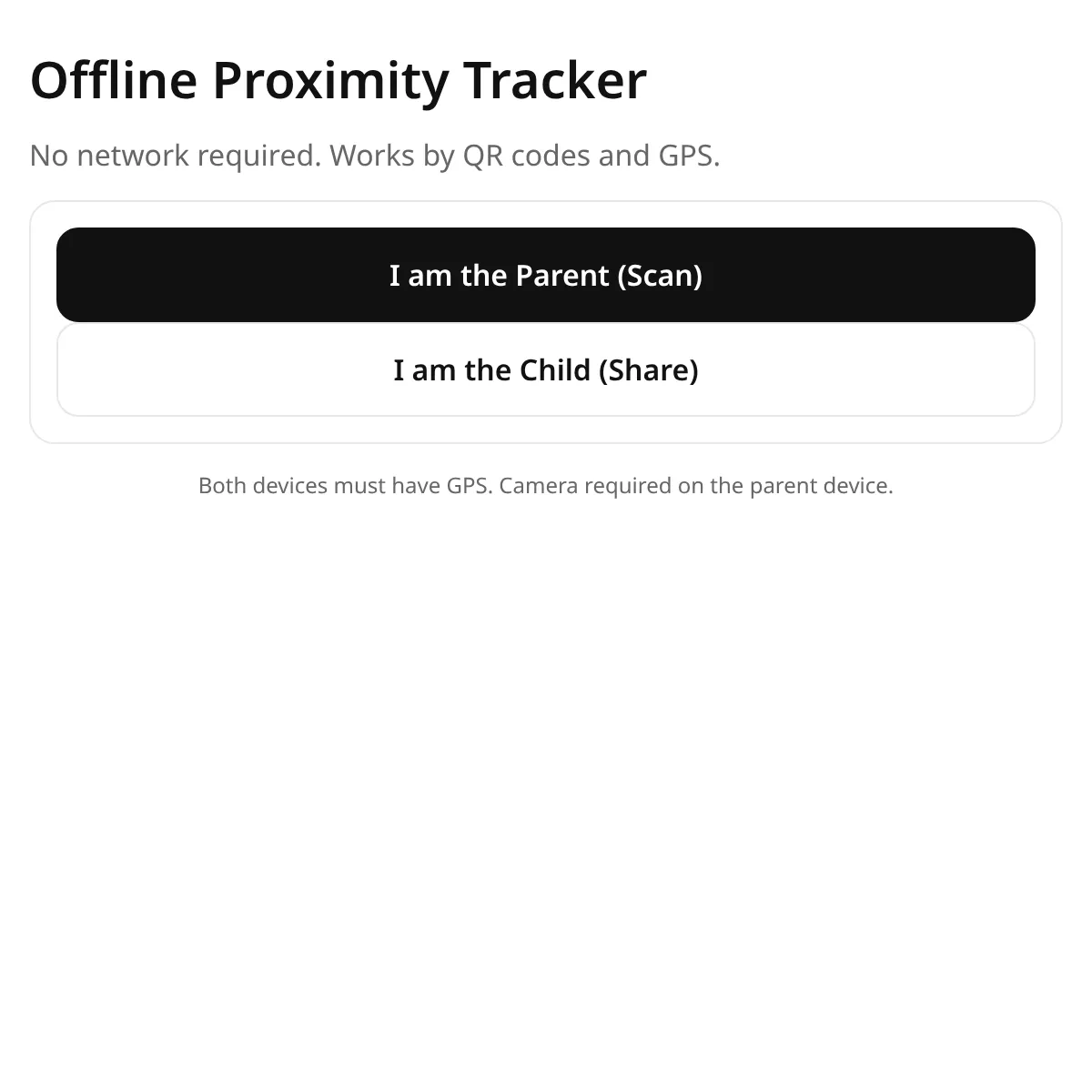 Offline Proximity Tracker