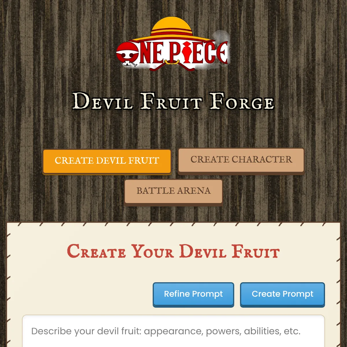 One Piece Devil Fruit Maker