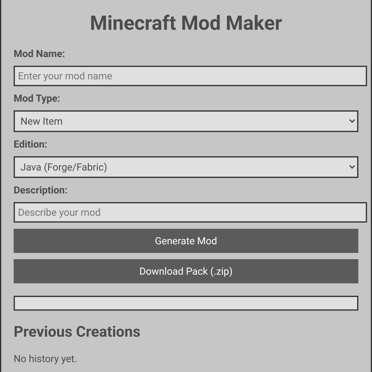 Minecraft Mod Maker