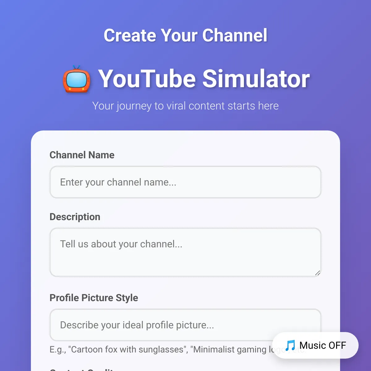 YouTube Simulator