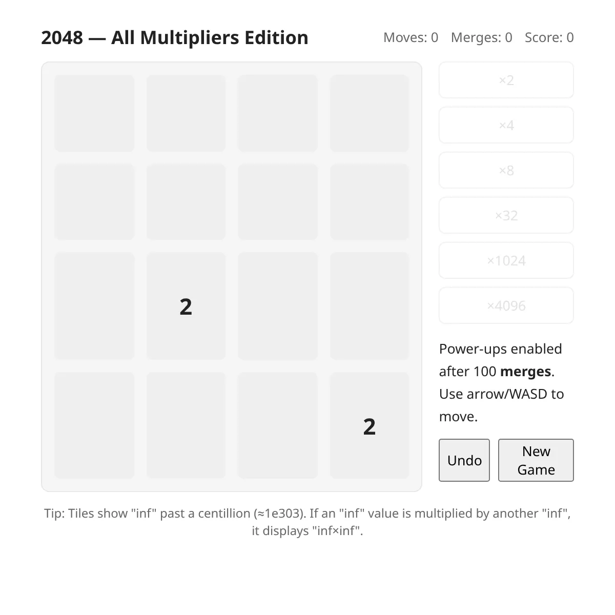 2048 INFINITY MODE