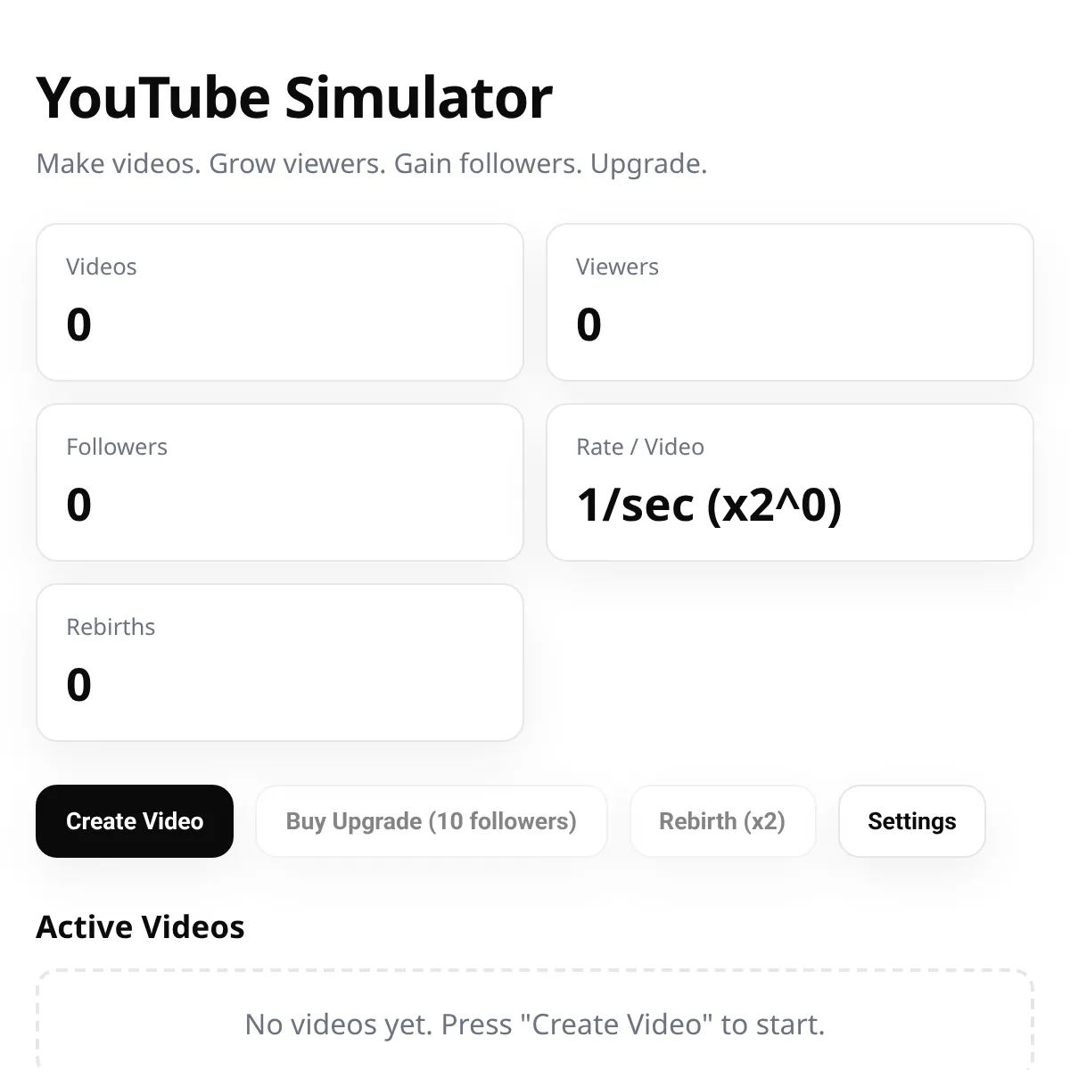 YouTube Simulator