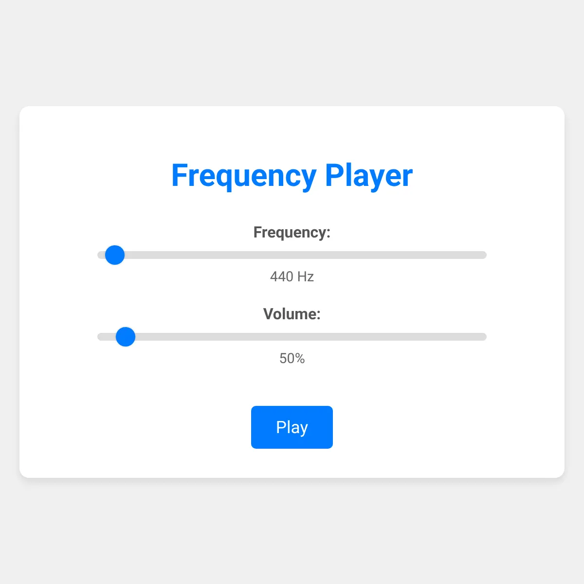 Frequency Player