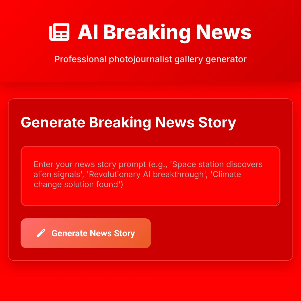 AI Breaking News Generator