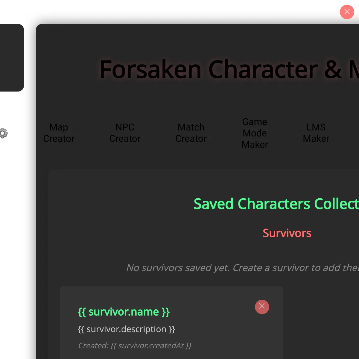 Forsaken Character & Map Maker 2.0