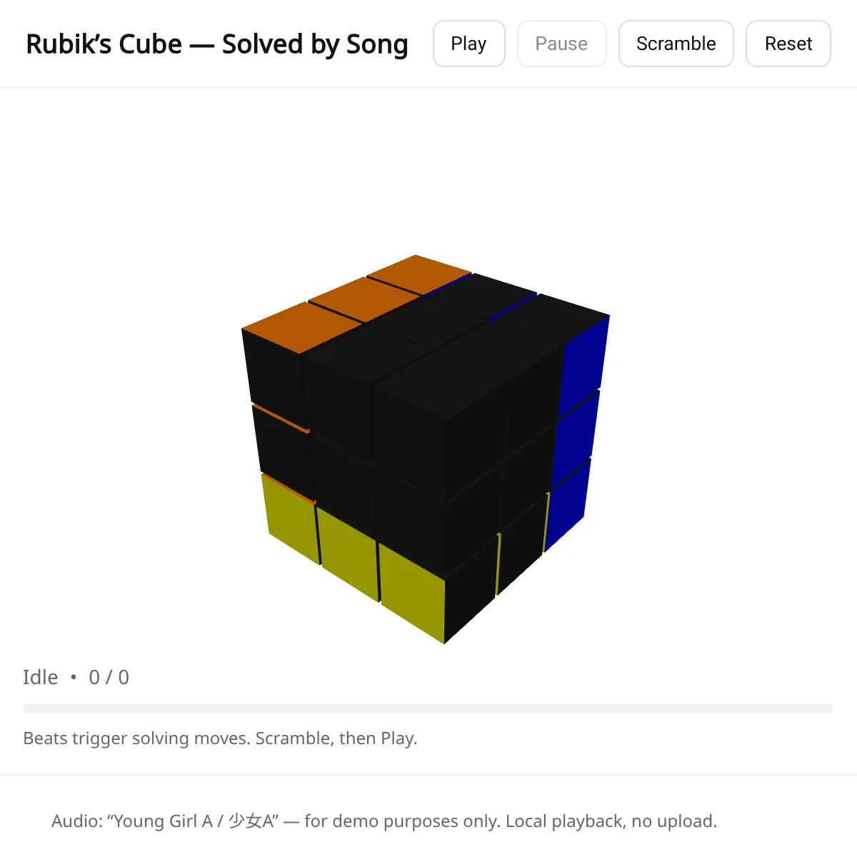 Rubik’s Cube — Solved by Song