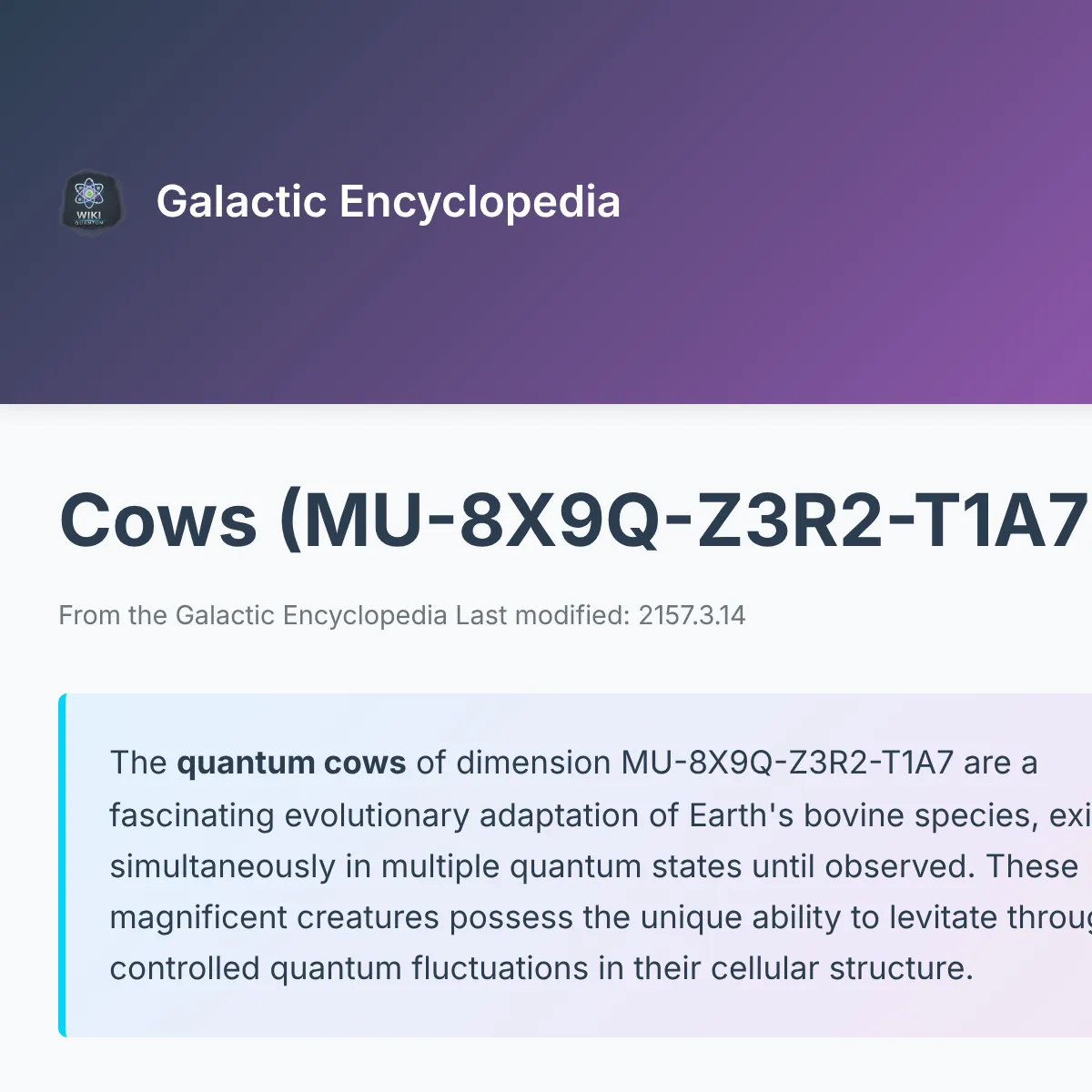 Cows (MU-8X9Q-Z3R2-T1A7) - Galactic Encyclopedia