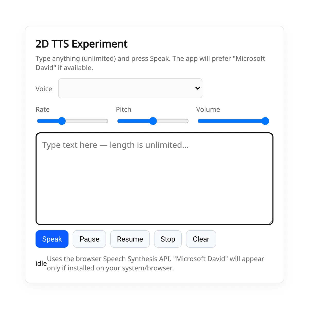 2D TTS — Microsoft David (if available)