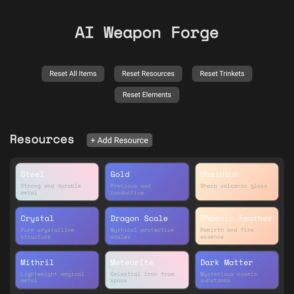 AI Weapon Forge
