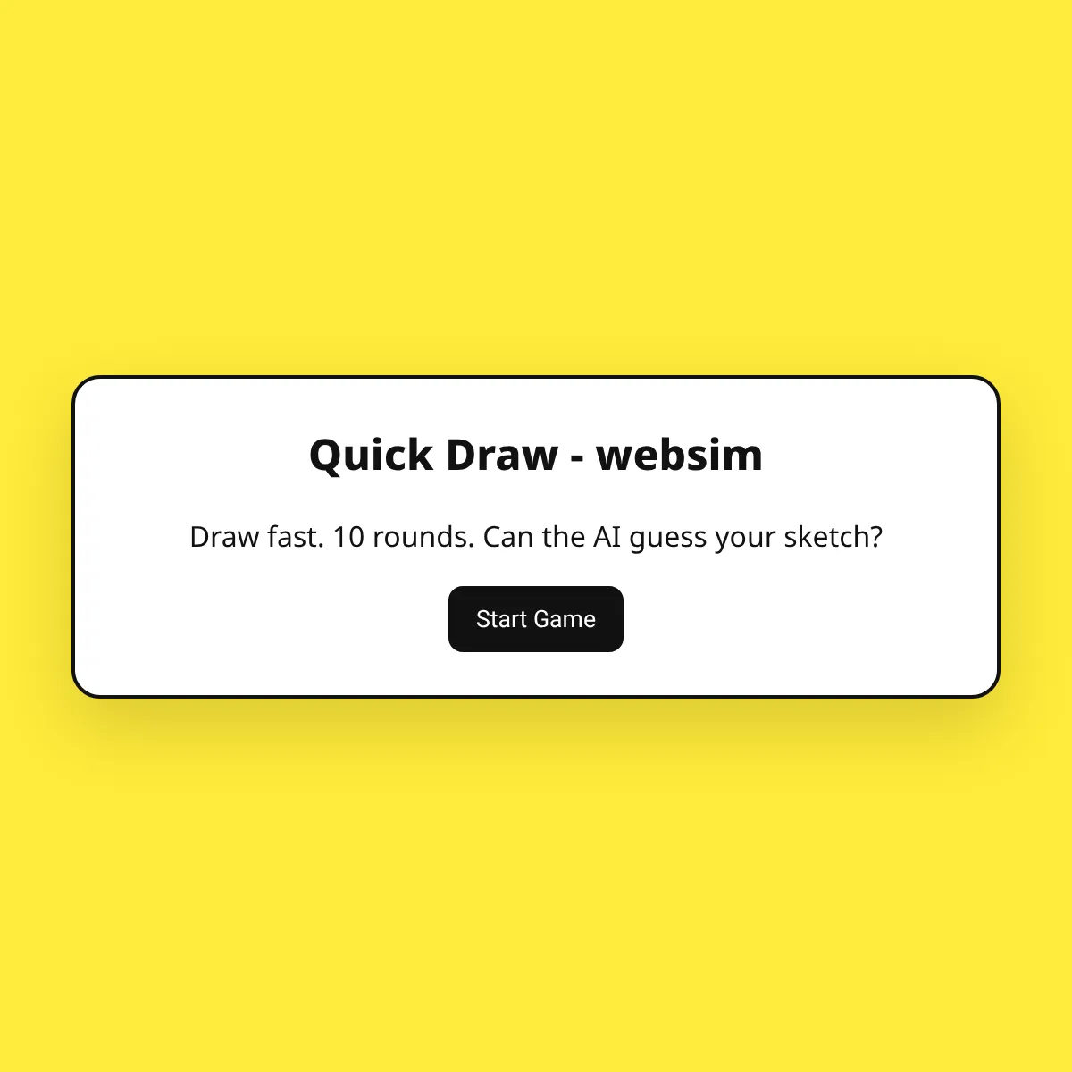 Quick Draw - Websim