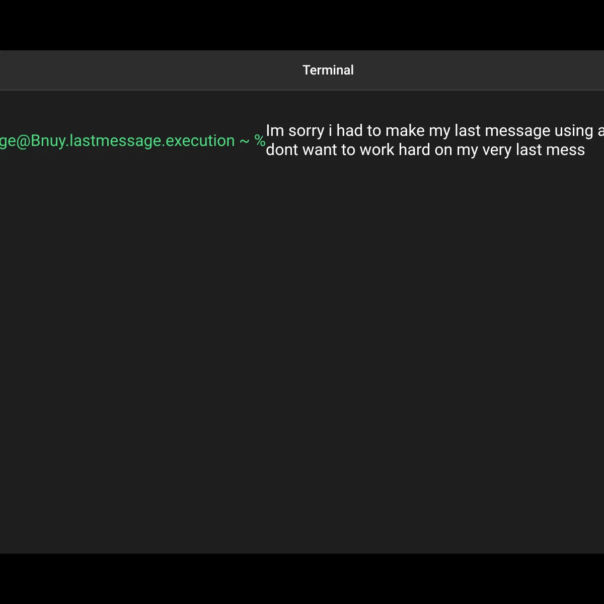 Last Message
