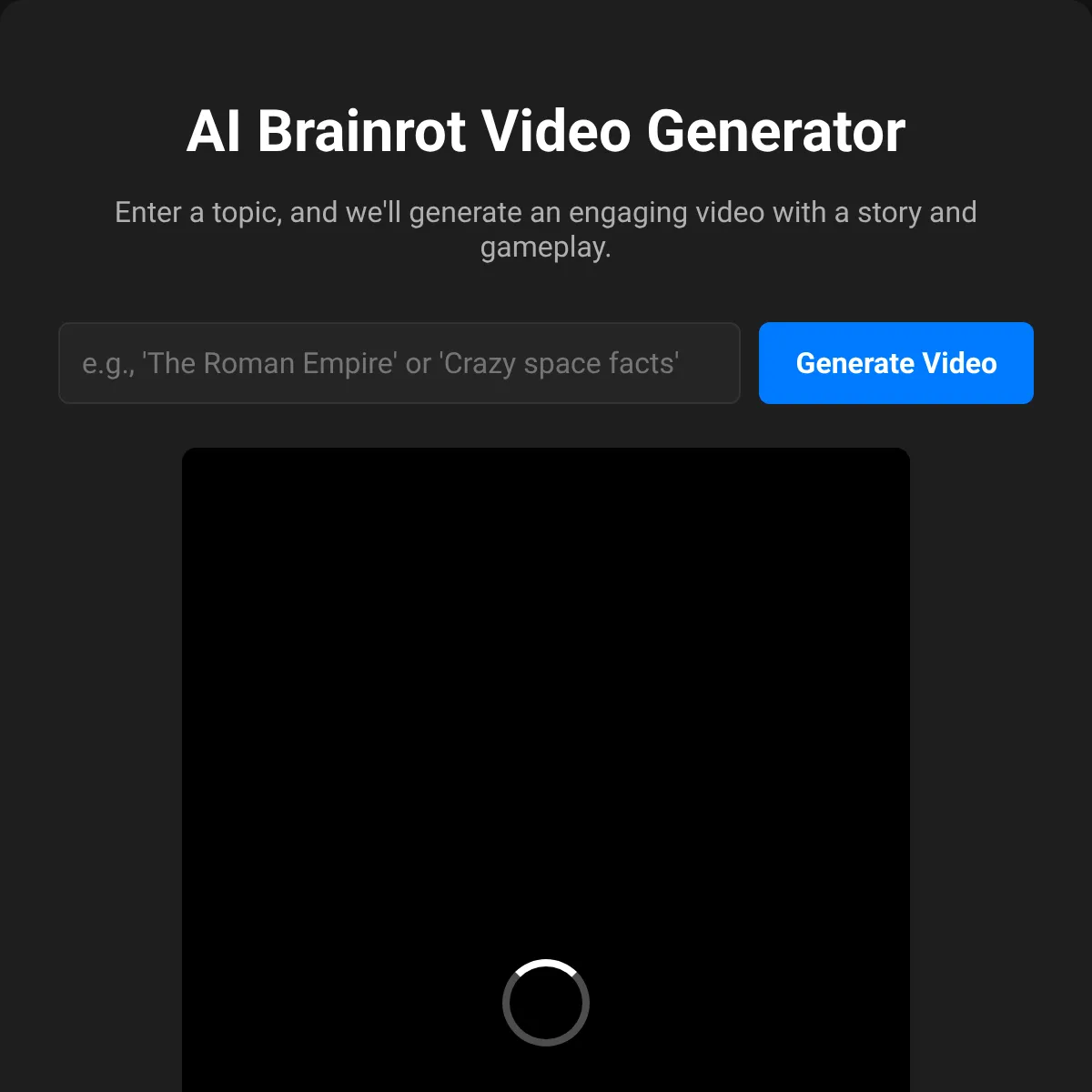 AI Brainrot Video Generator