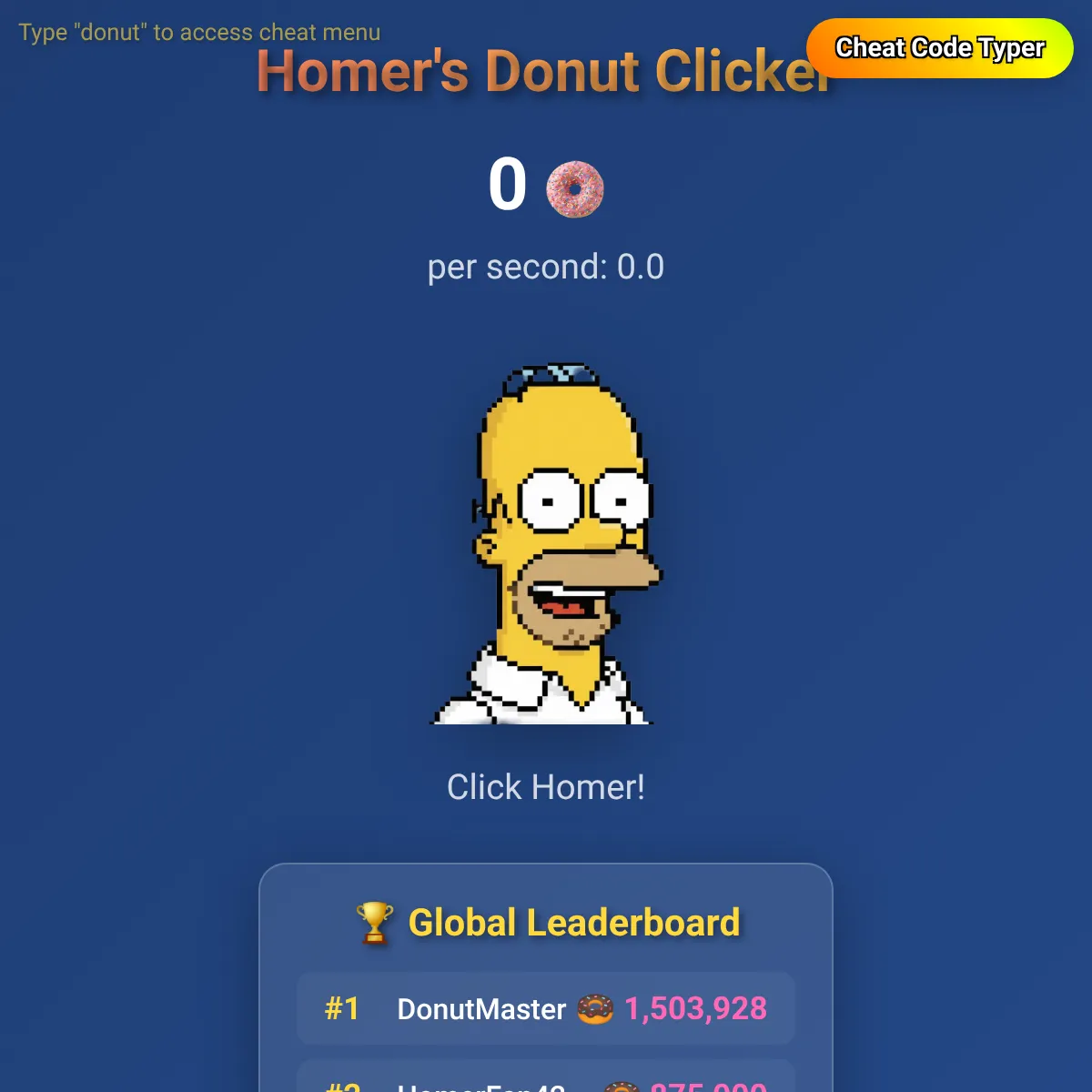 Homer Simpson Donut Clicker