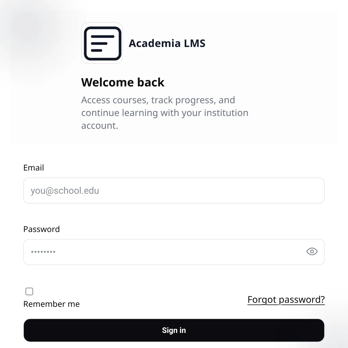 LMS — Sign in