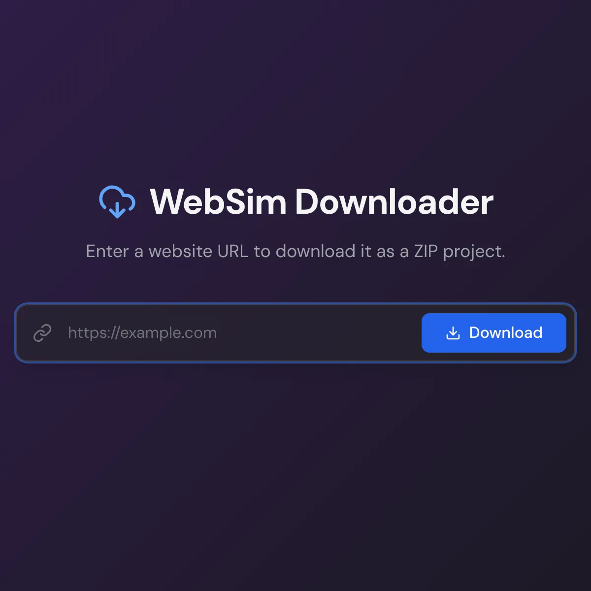 WebSim Project Downloader