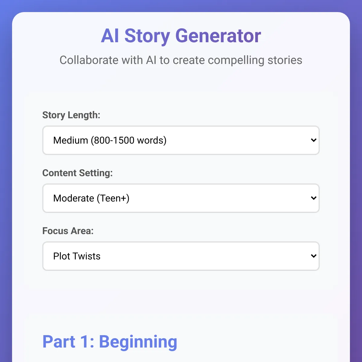 AI Story Generator