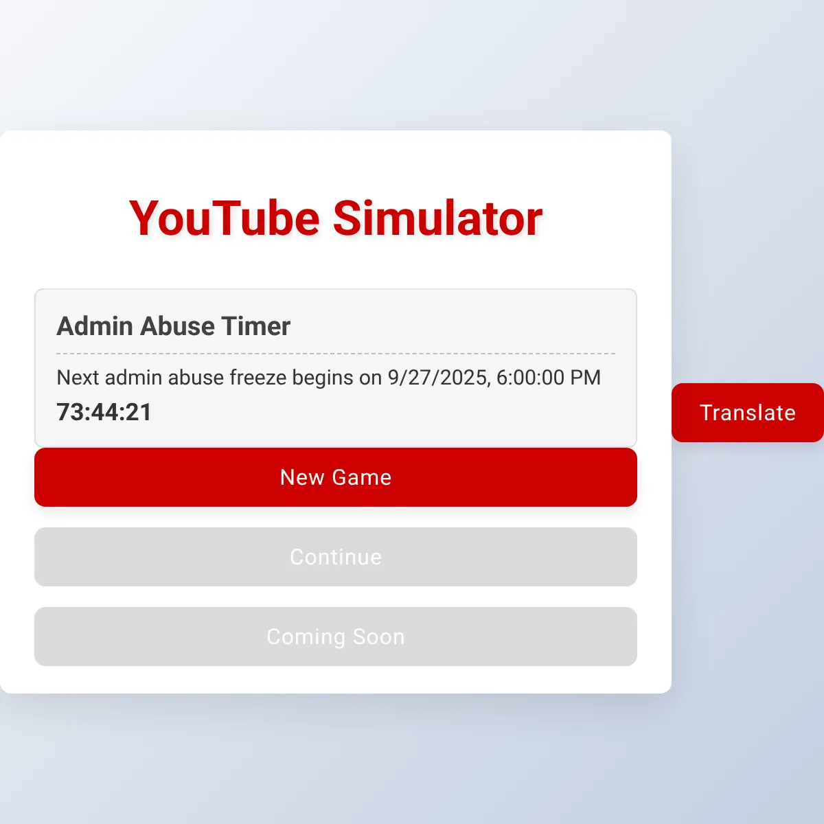YouTube Simulator