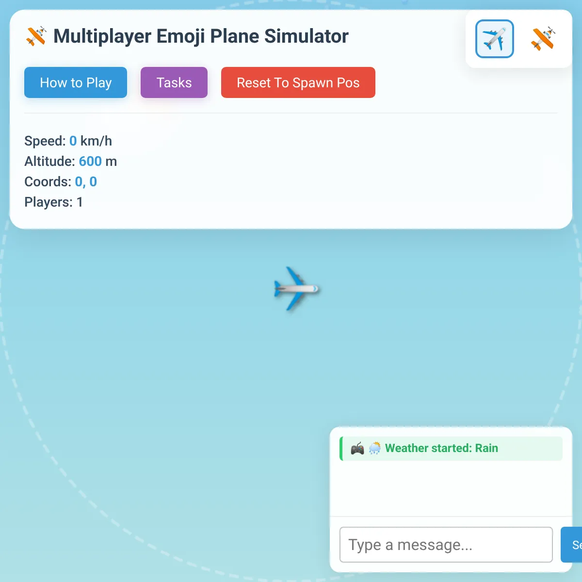 Multiplayer Emoji Plane Simulator