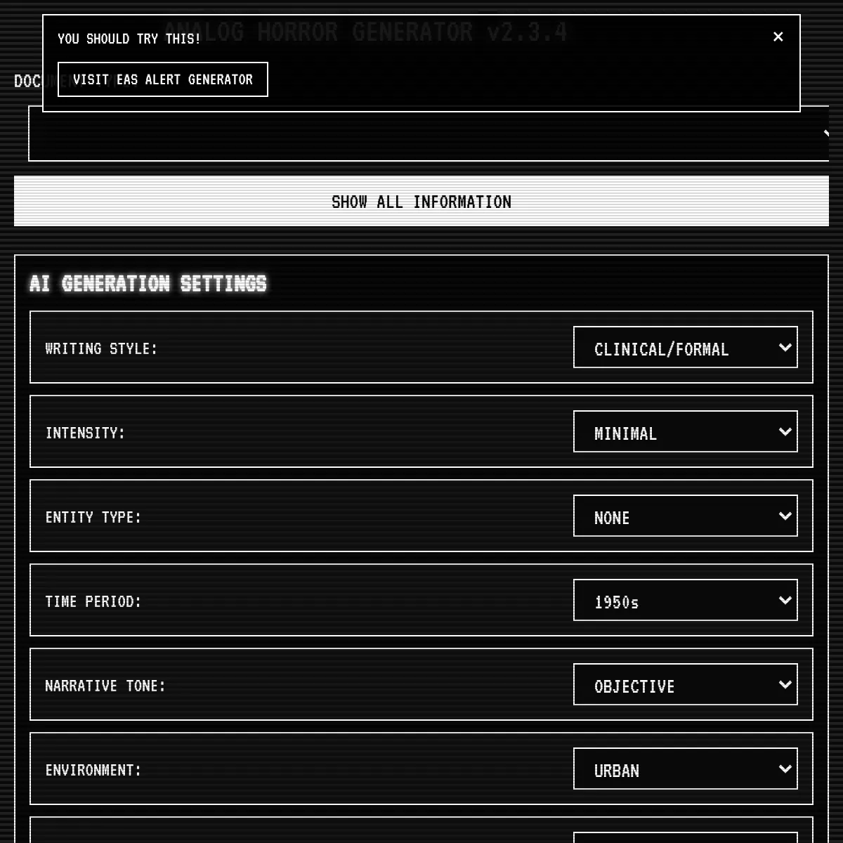 Analog Horror Generator