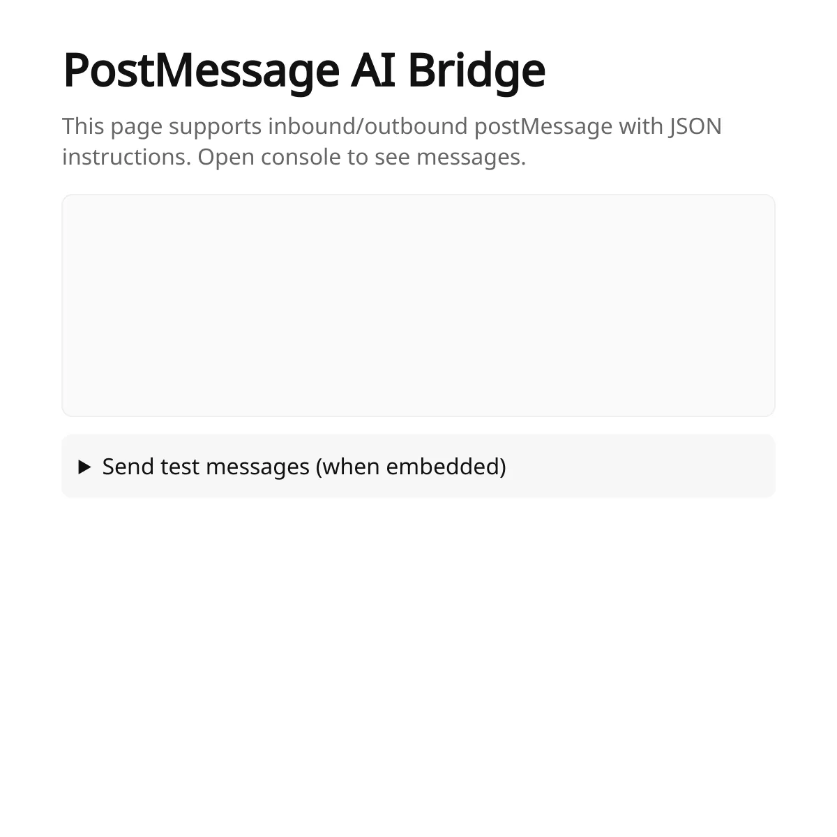 PostMessage AI Bridge