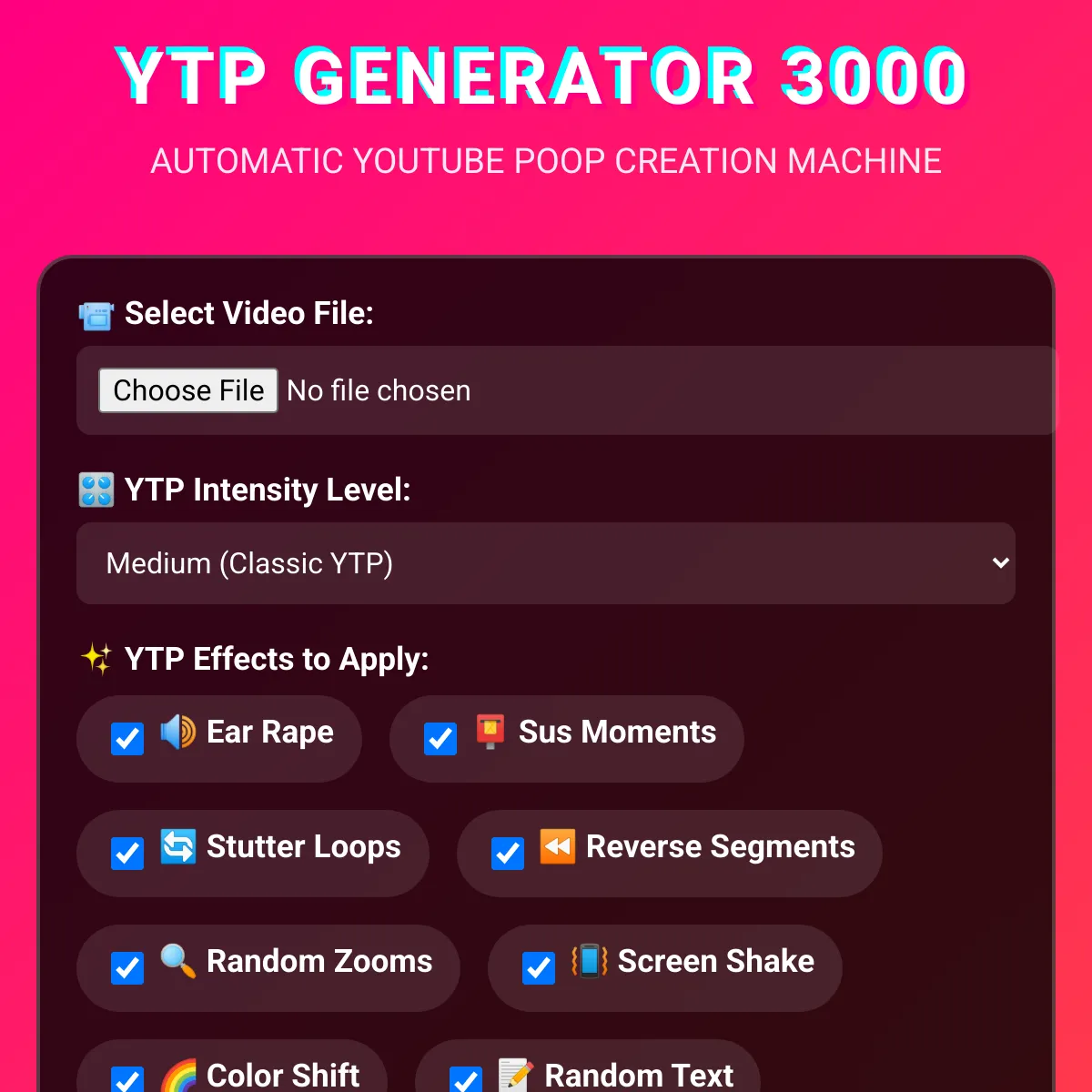 Automatic YTP Generator