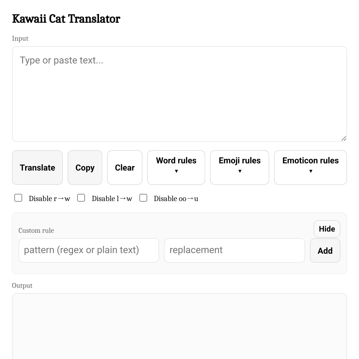 Kawaii cat Translator