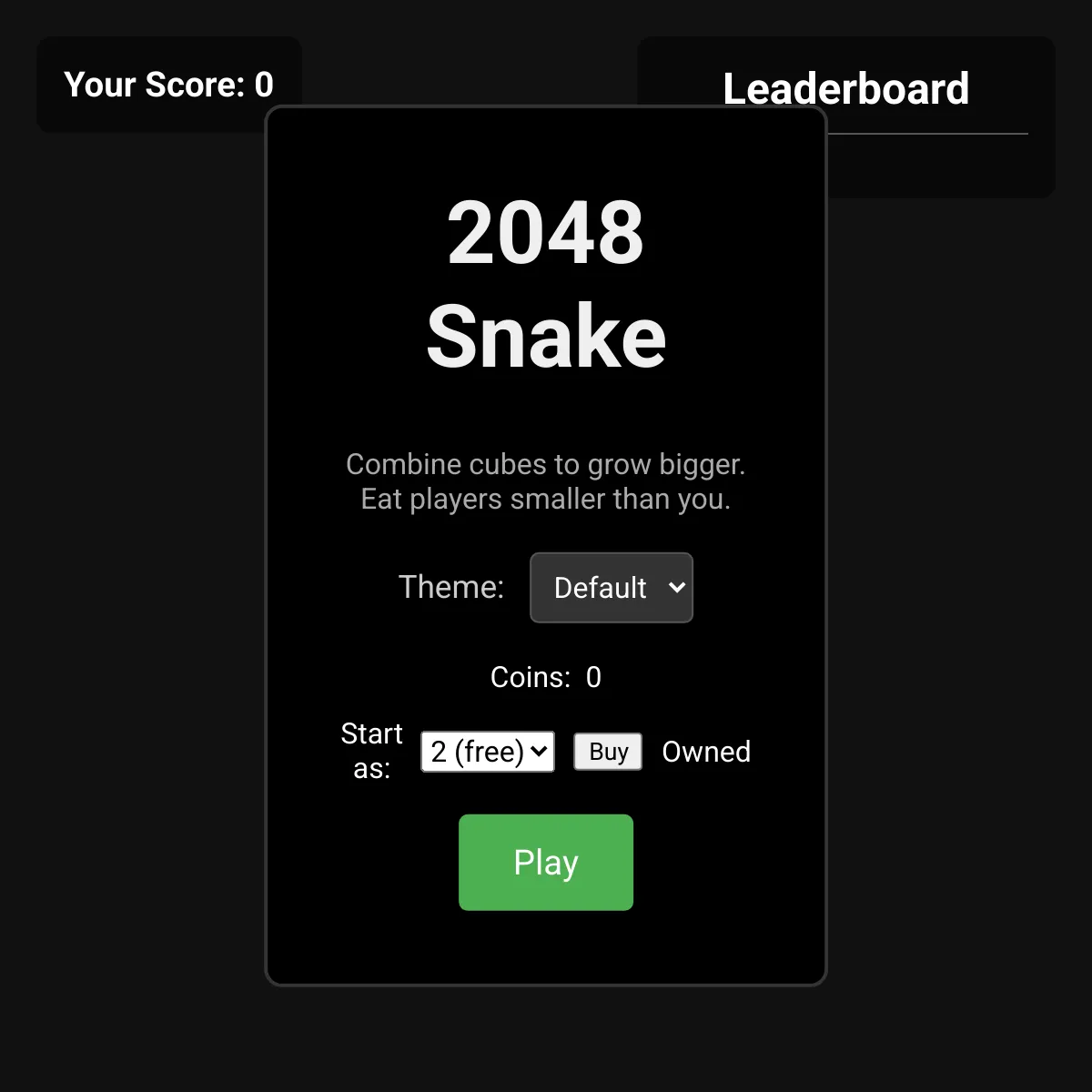 2048 Multiplayer Snake