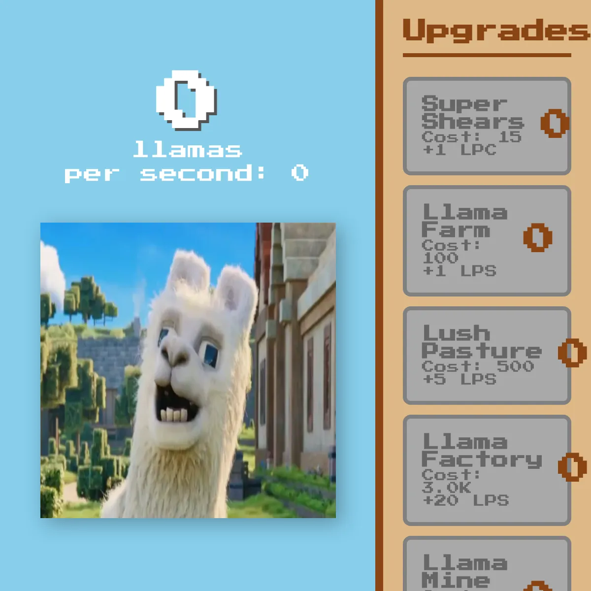 Llama Clicker
