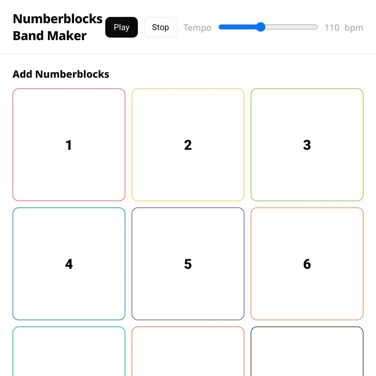 Numberblocks Band Maker