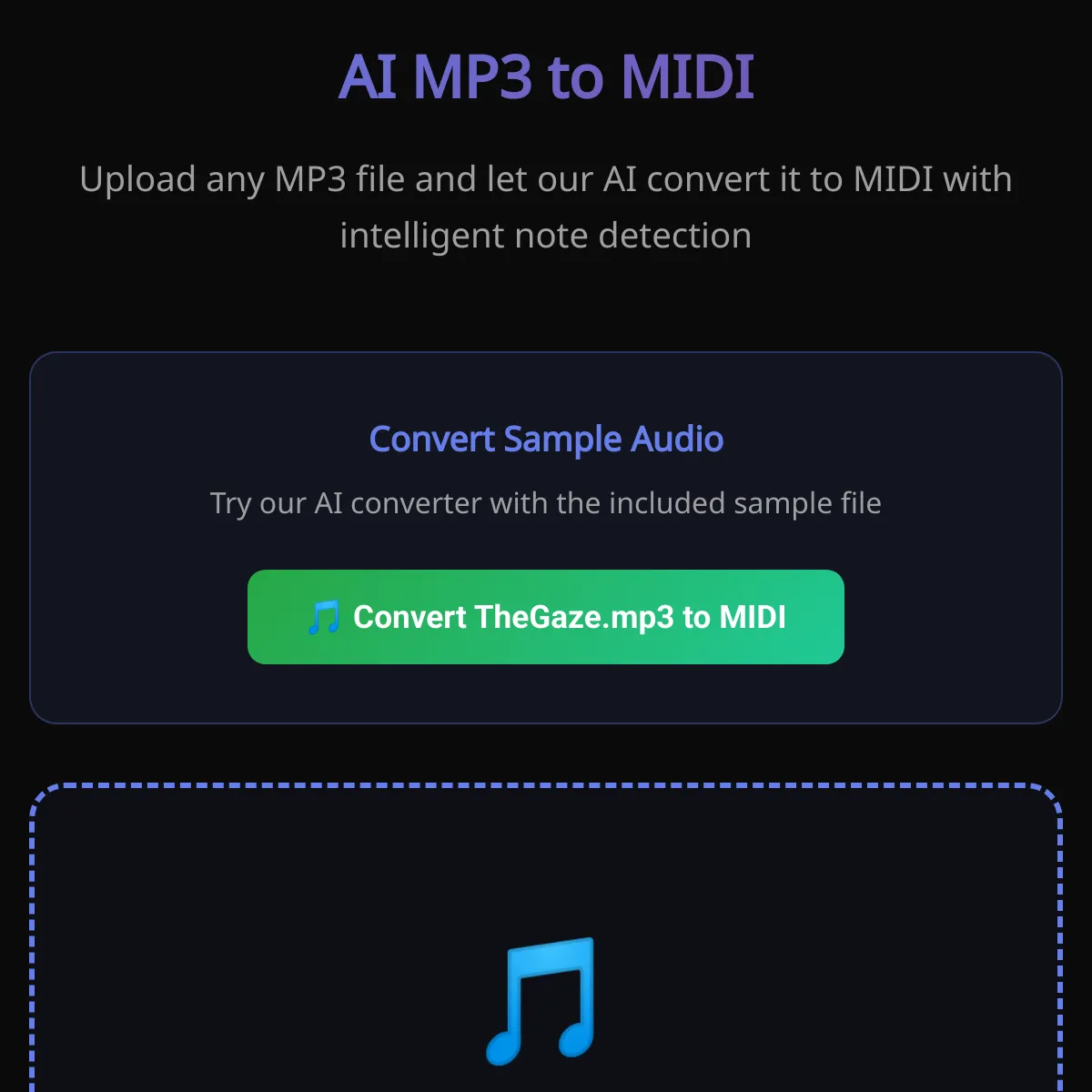 AI MP3 to MIDI Converter