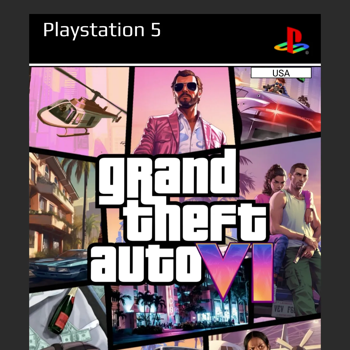 GTA 6 Cover INfo + PS5 Mockup