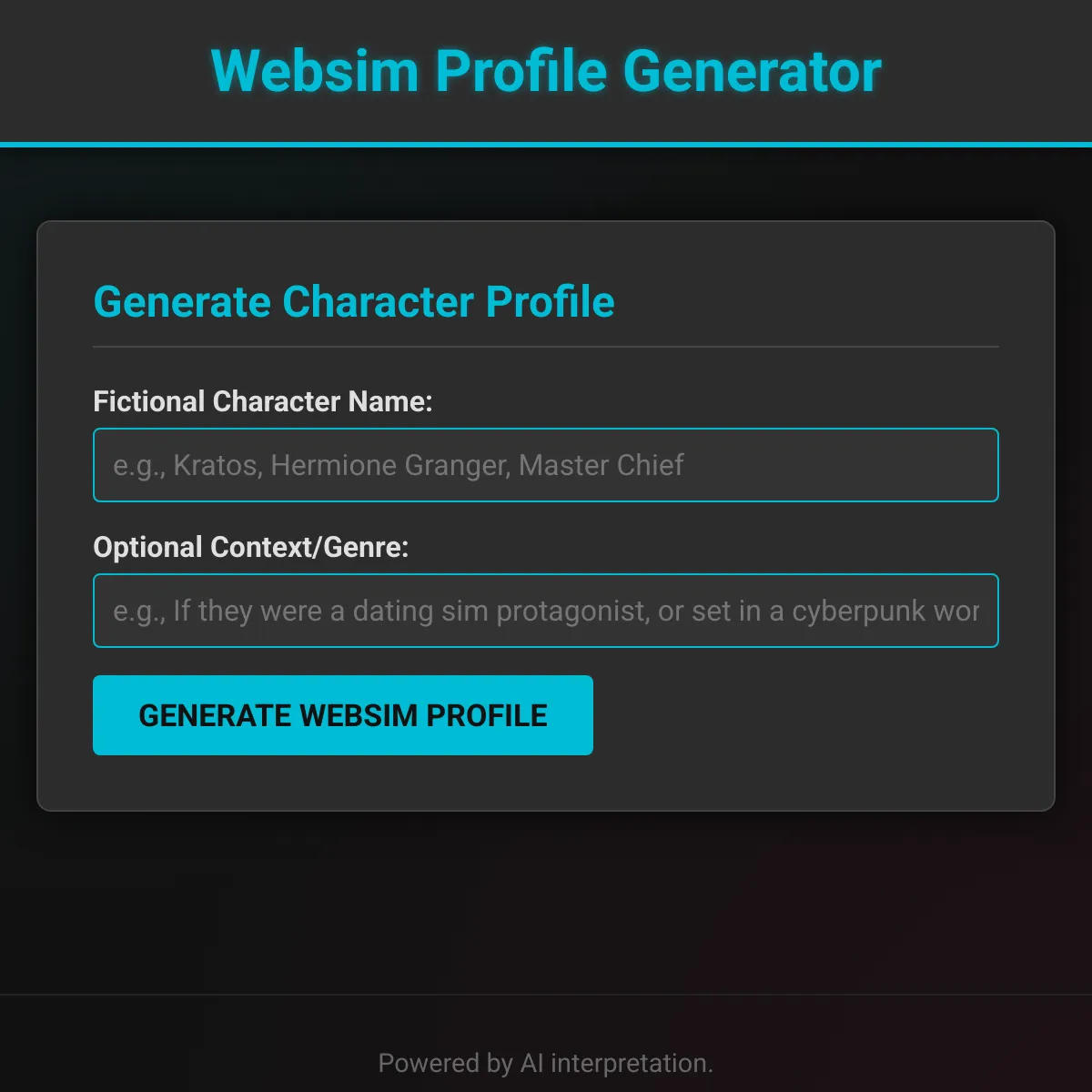 What If ____ Was a Websim user?