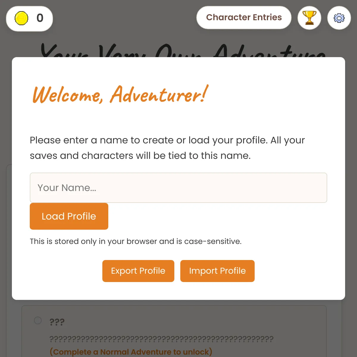 Your Very Own Adventure
