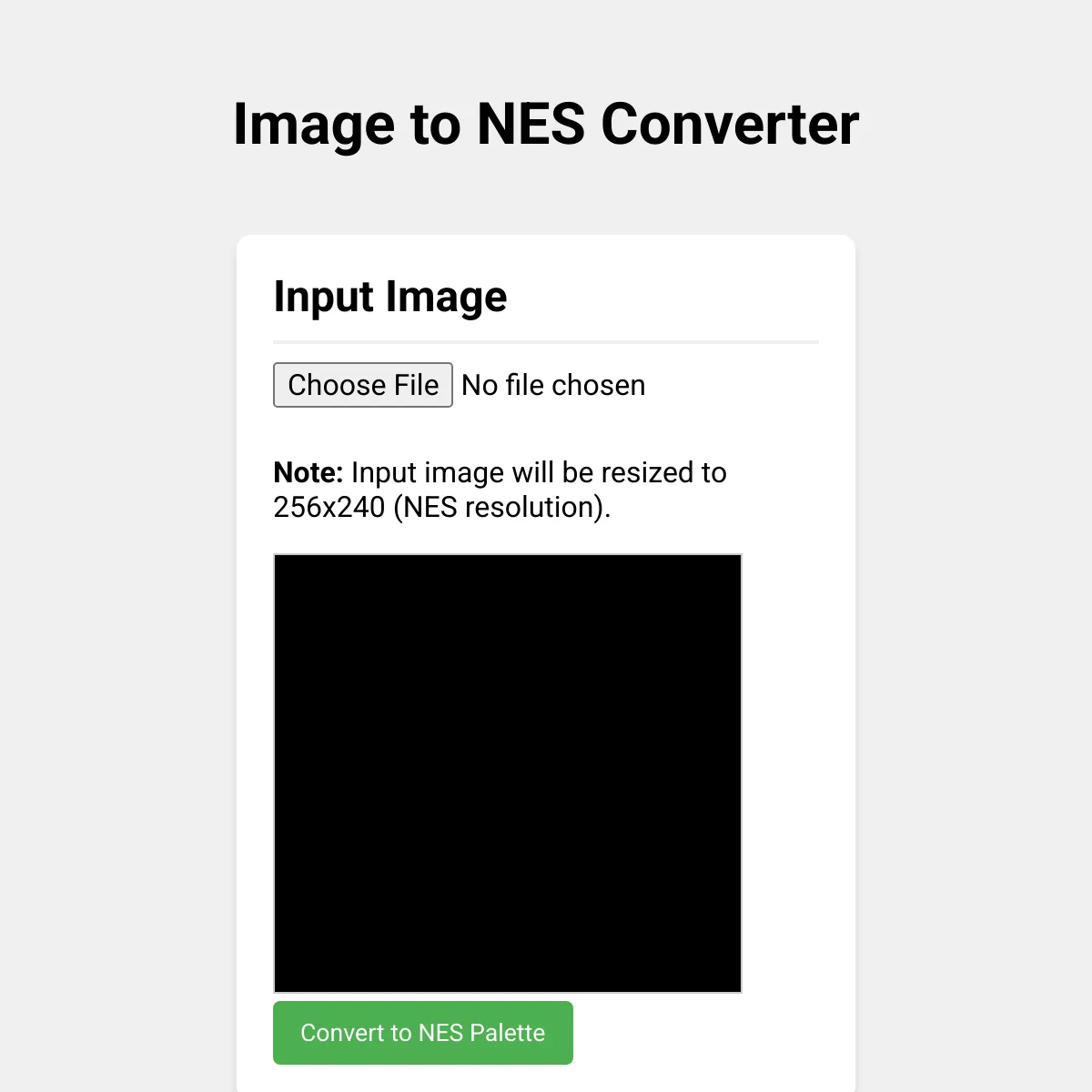 Image to NES Converter